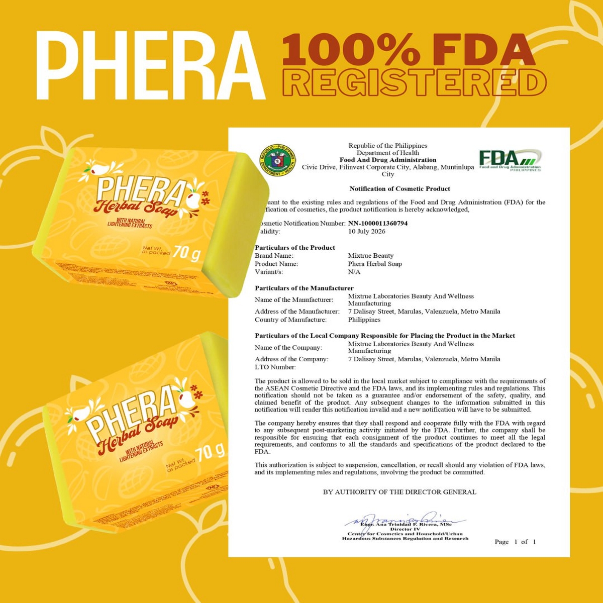 PHERA Herbal Soap (70g) by Mixtrue Beauty | Shopee Philippines