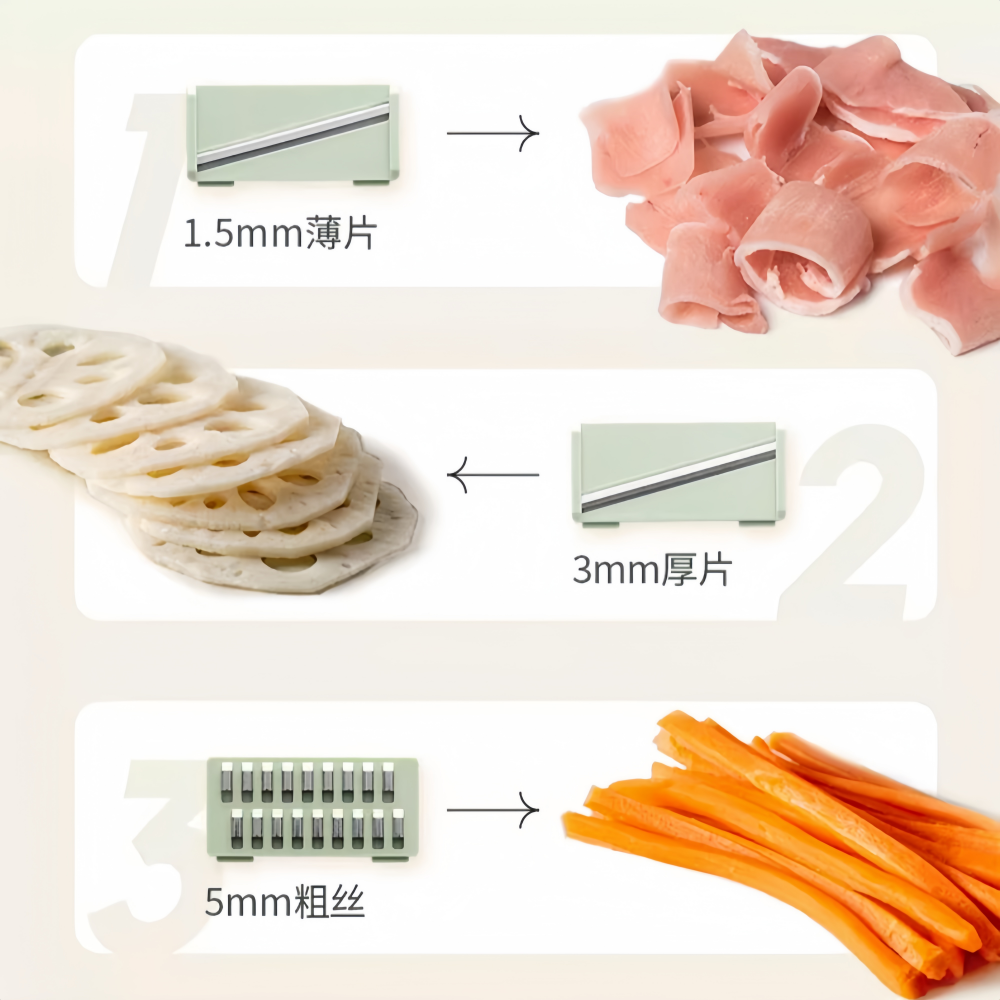 Vegetable Grater & Slicer with Hand Guard 6 Types of Blades 304 ...