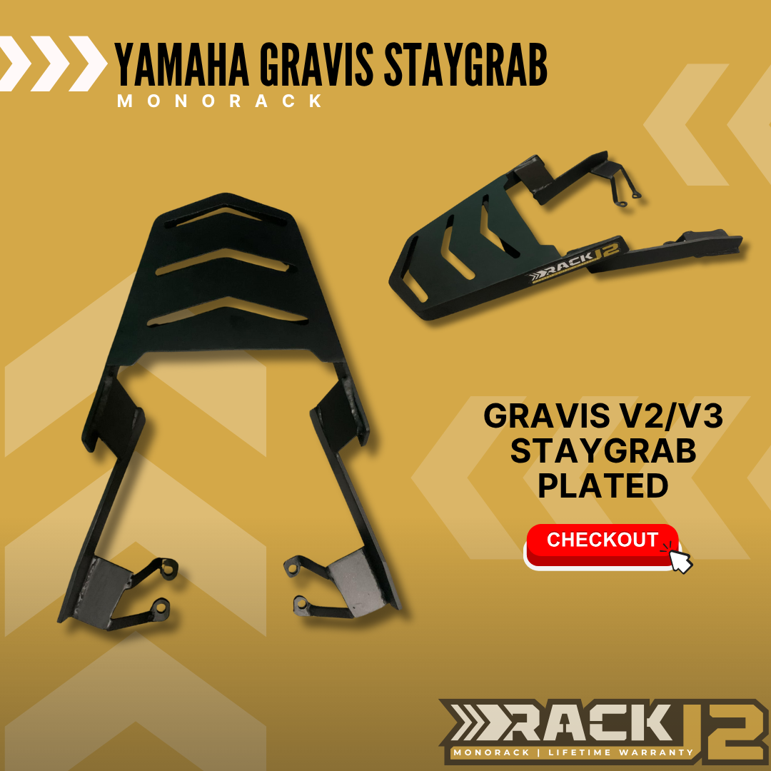 New Yamaha Gravis V1/V2/V3 Stay Grab Bar RackJ2 Monorack Bracket Heavy ...