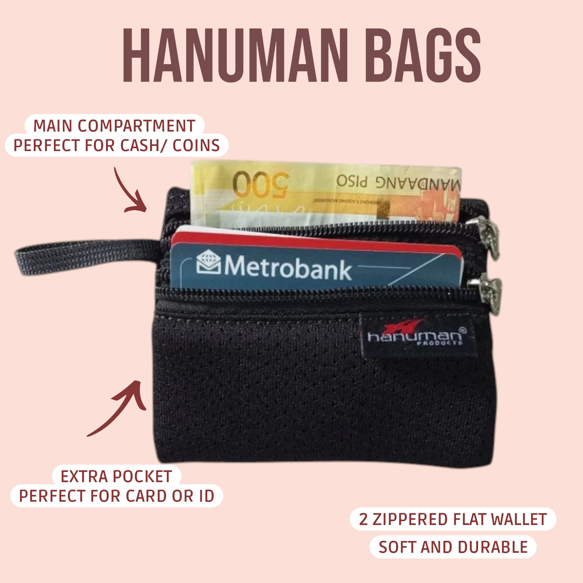 Hanuman coin purse / 2 zip wallet | Shopee Philippines