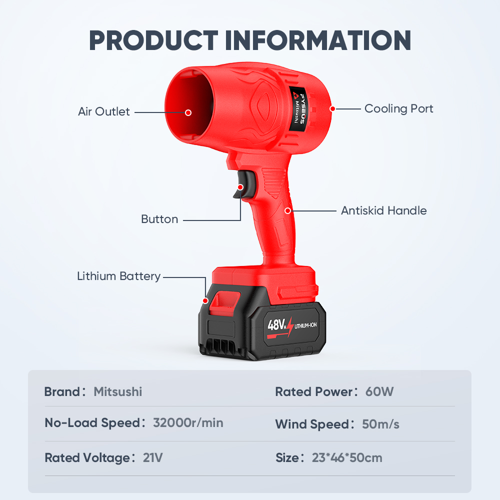 Mitsushi 21V Handheld Cordless Electric High-power Lithium Battery ...