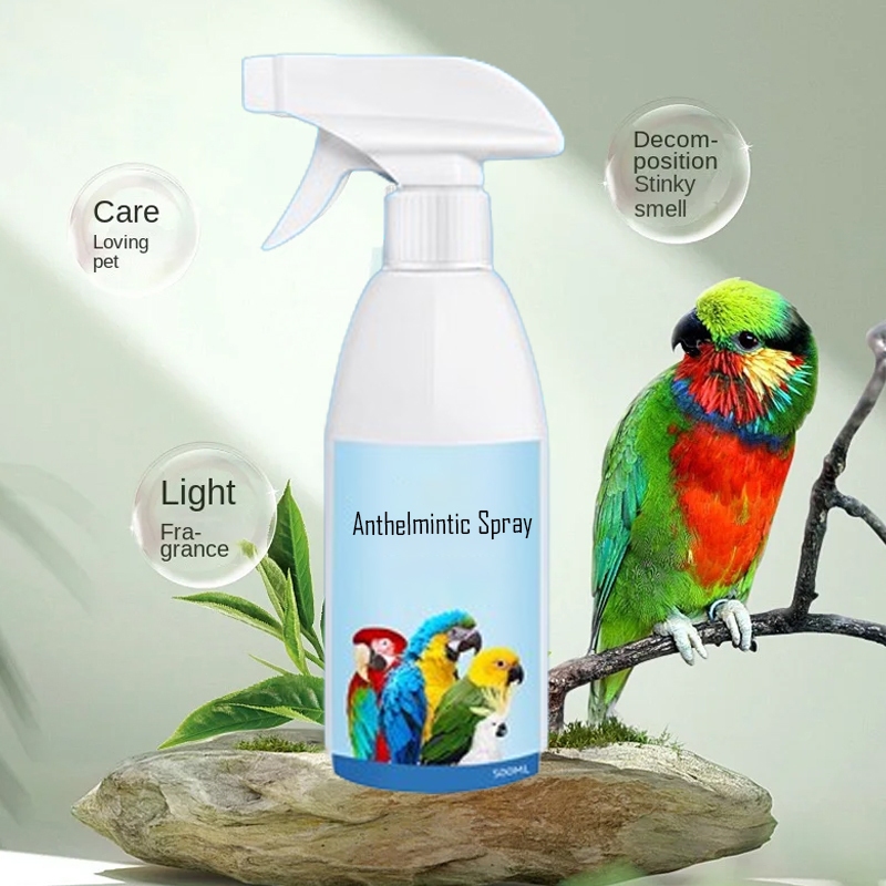 500ml Parrot Anthelmintic Spray Anti Lice & Mites for Birds Lovebirds ...