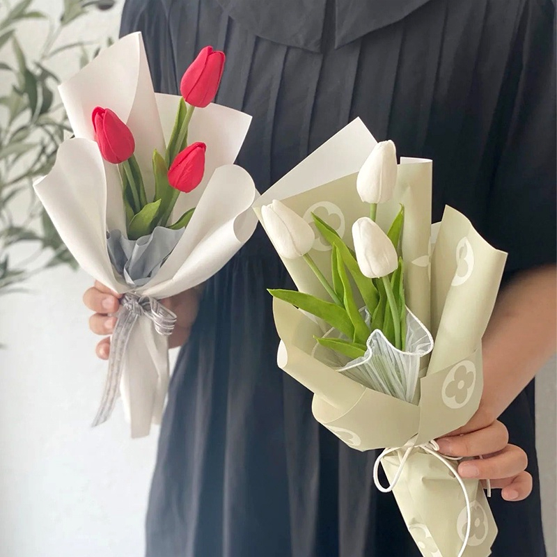 【COD】Valentine‘Day 12PCS Artificial Tulip Flower Fake Flower for ...