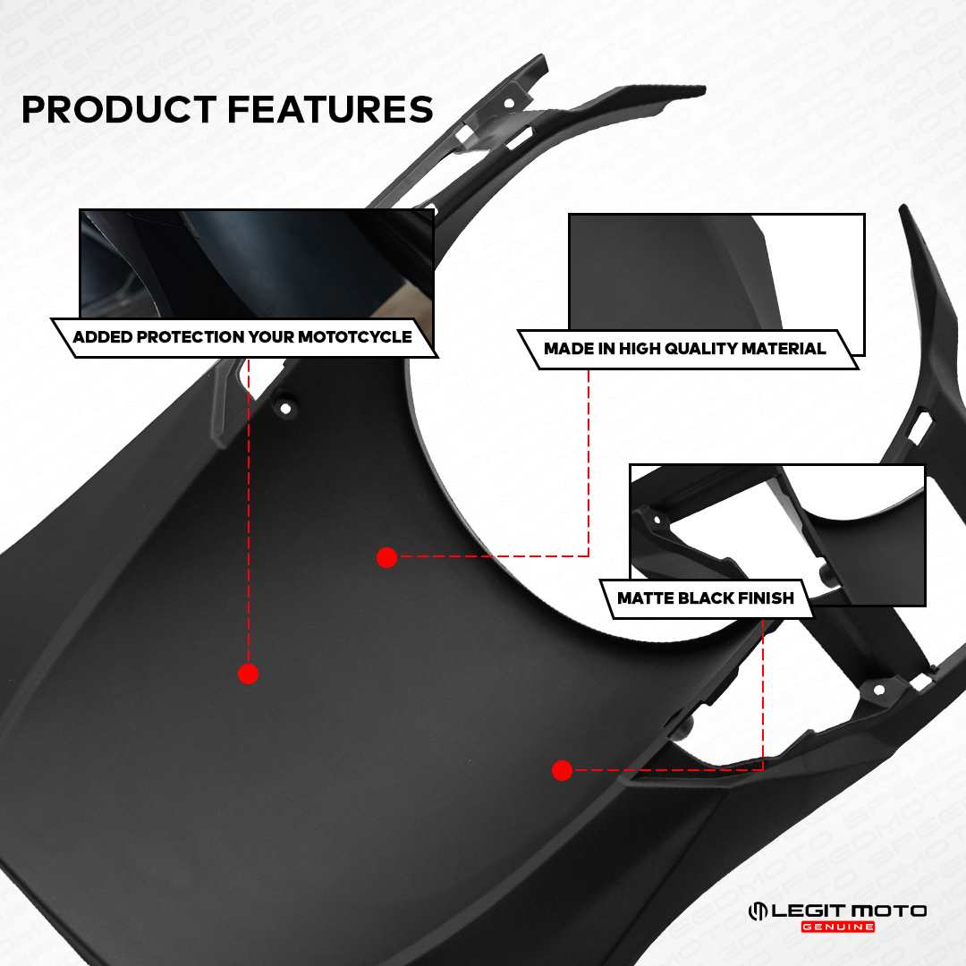 LEGITMOTO LOWER COVER ARARO FOR CLICK V2 MATTE BLACK L-12010 FRONT ...