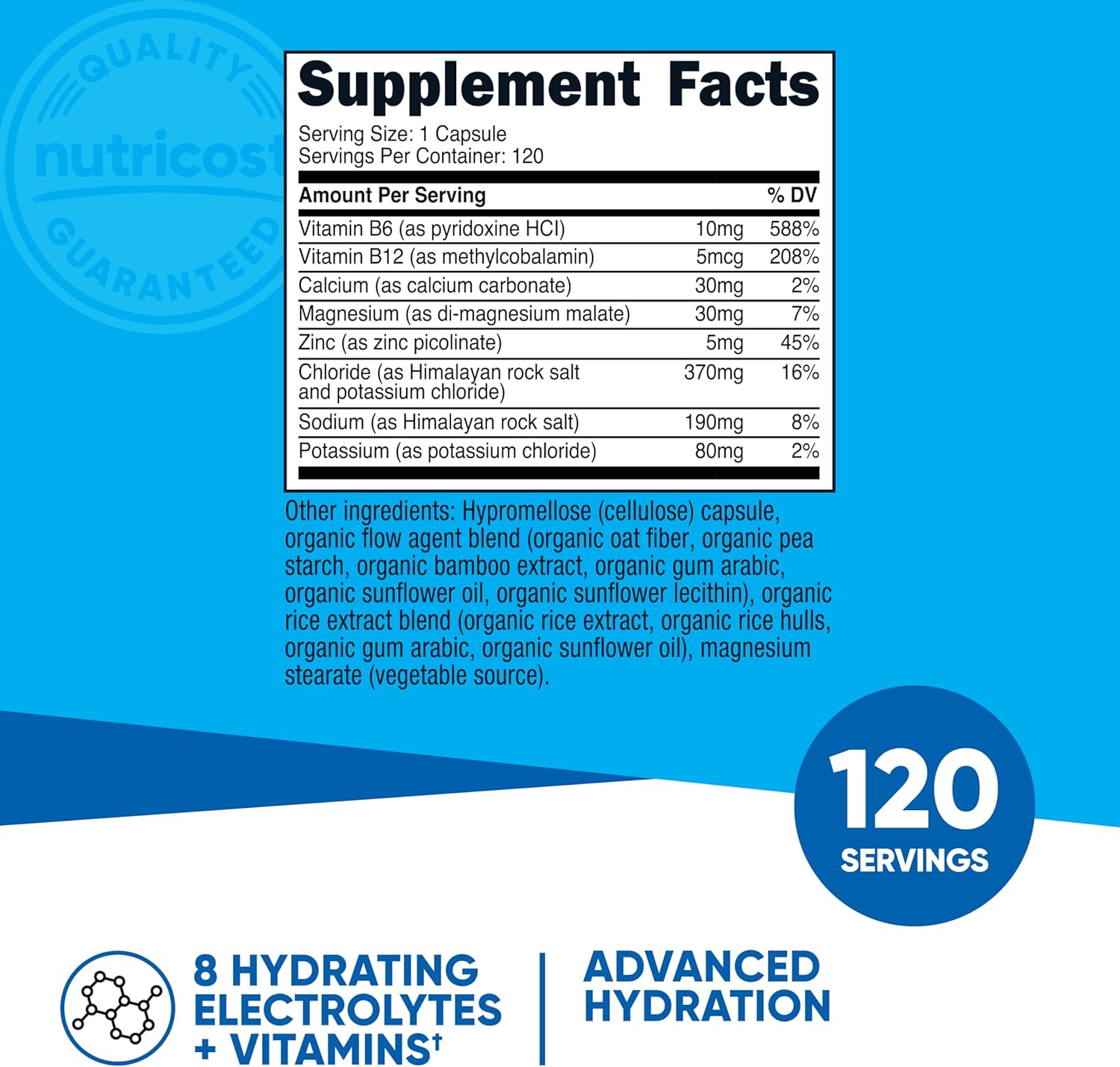 Nutricost Electrolyte Complex, 120 Capsules (01/2028 expiry) | Shopee ...