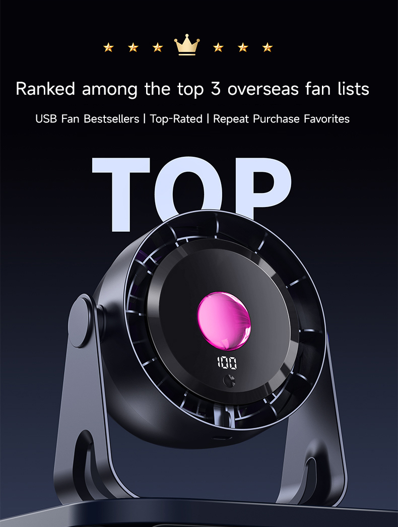 2025 New High Speed Desktop Fan with 100 Wind Speed Settings Digital ...