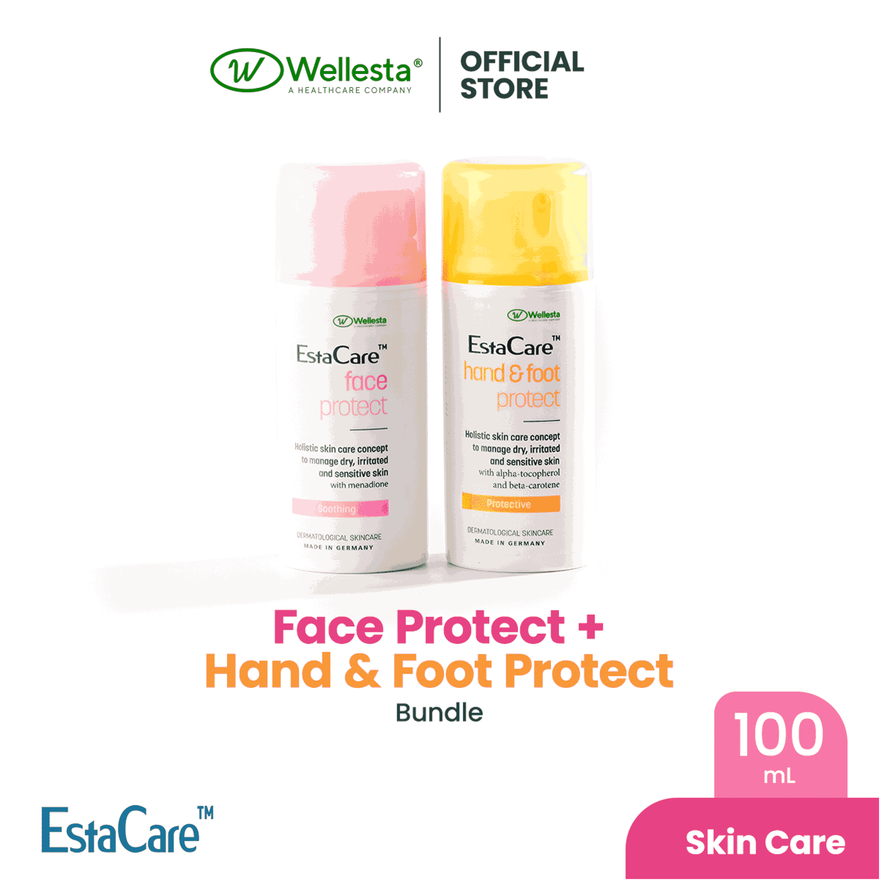 Wellesta EstaCare Face Protect 100ml + EstaCare Hand & Foot Protect ...
