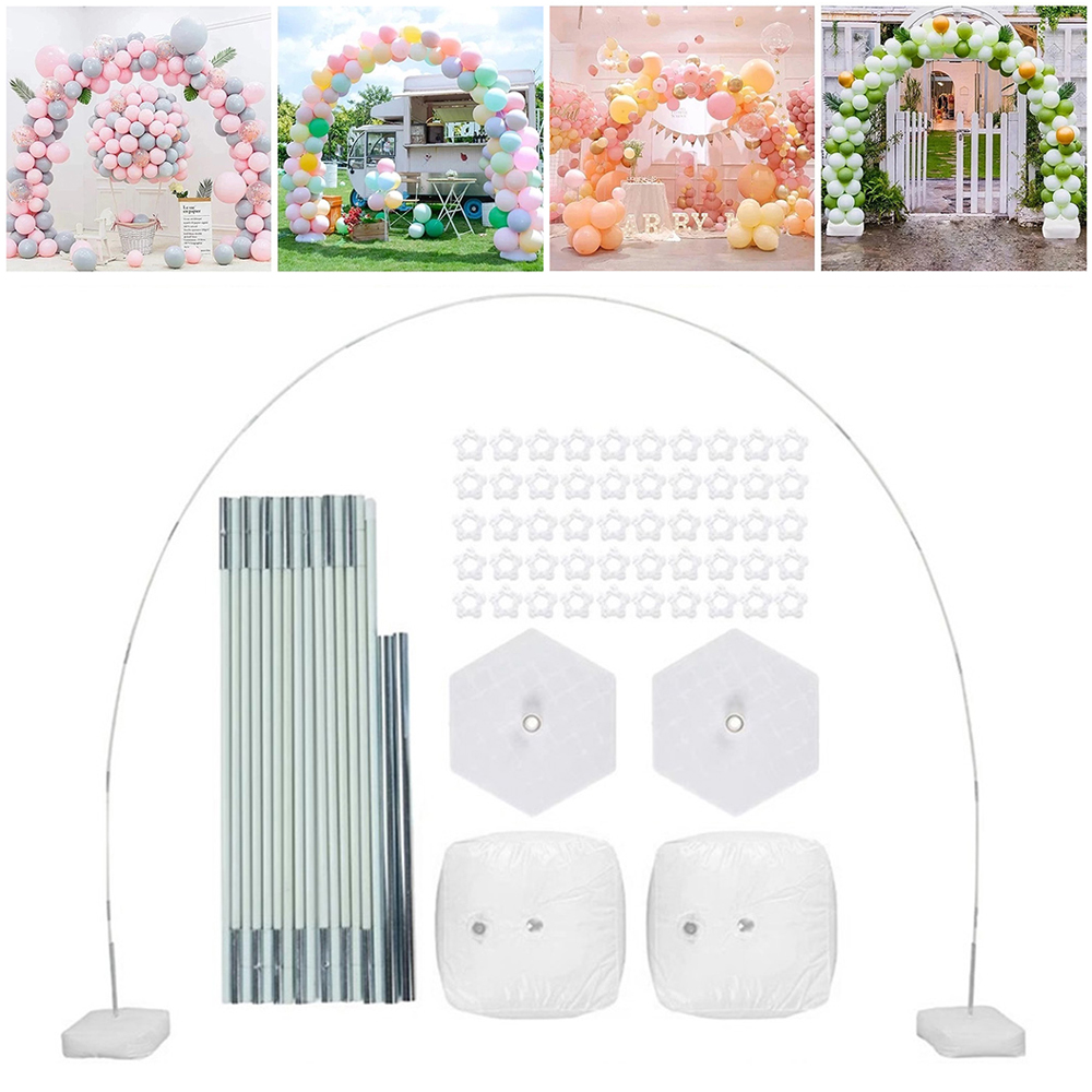 Balloon Arch Stand Kit 15pcs Pole Arc for Birthday Wedding Party ...