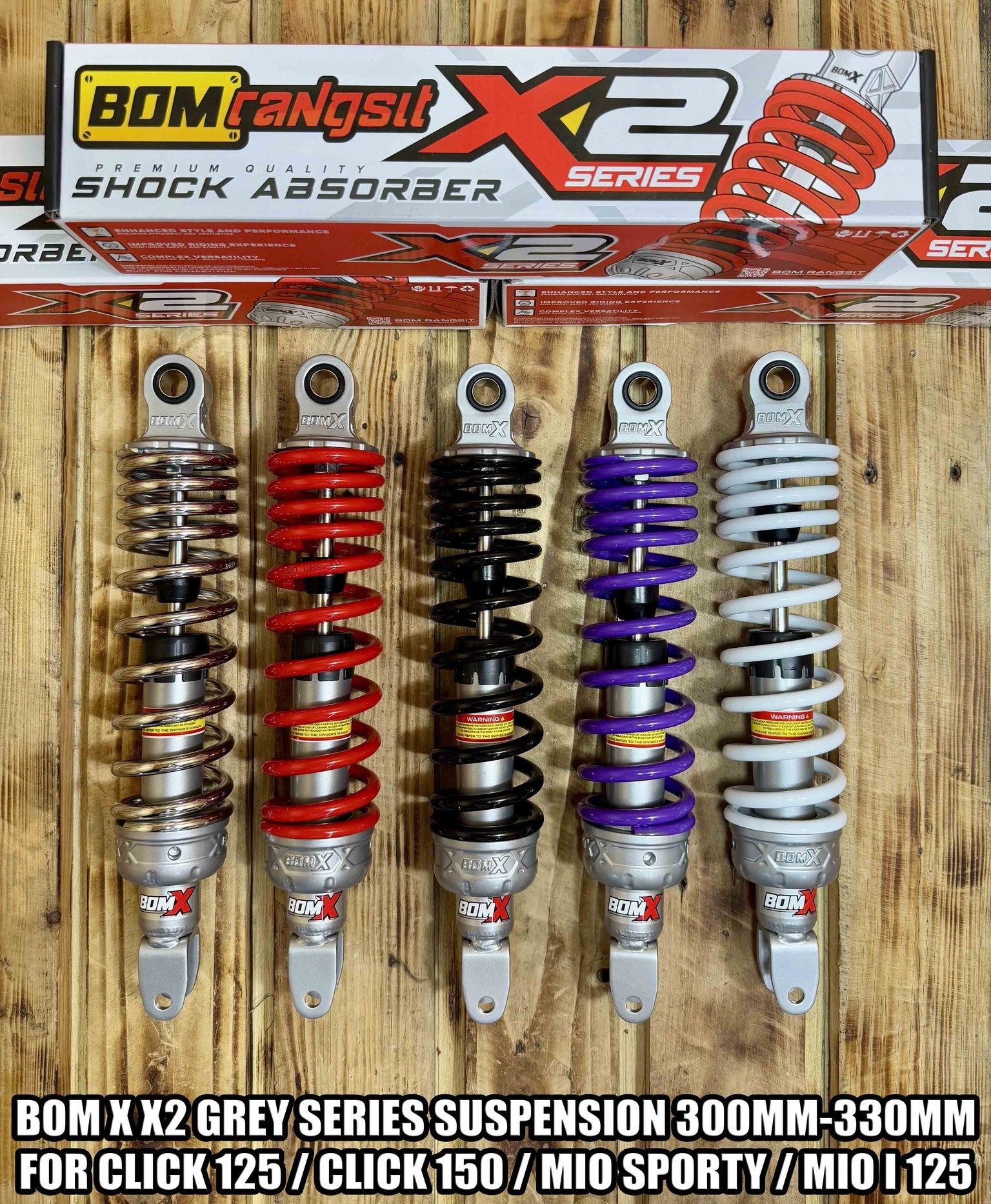 BOM RANGSIT X2 GREY SERIES CLICK 125, CLICK 150, MIO SPORTY, MIO I 125 ...