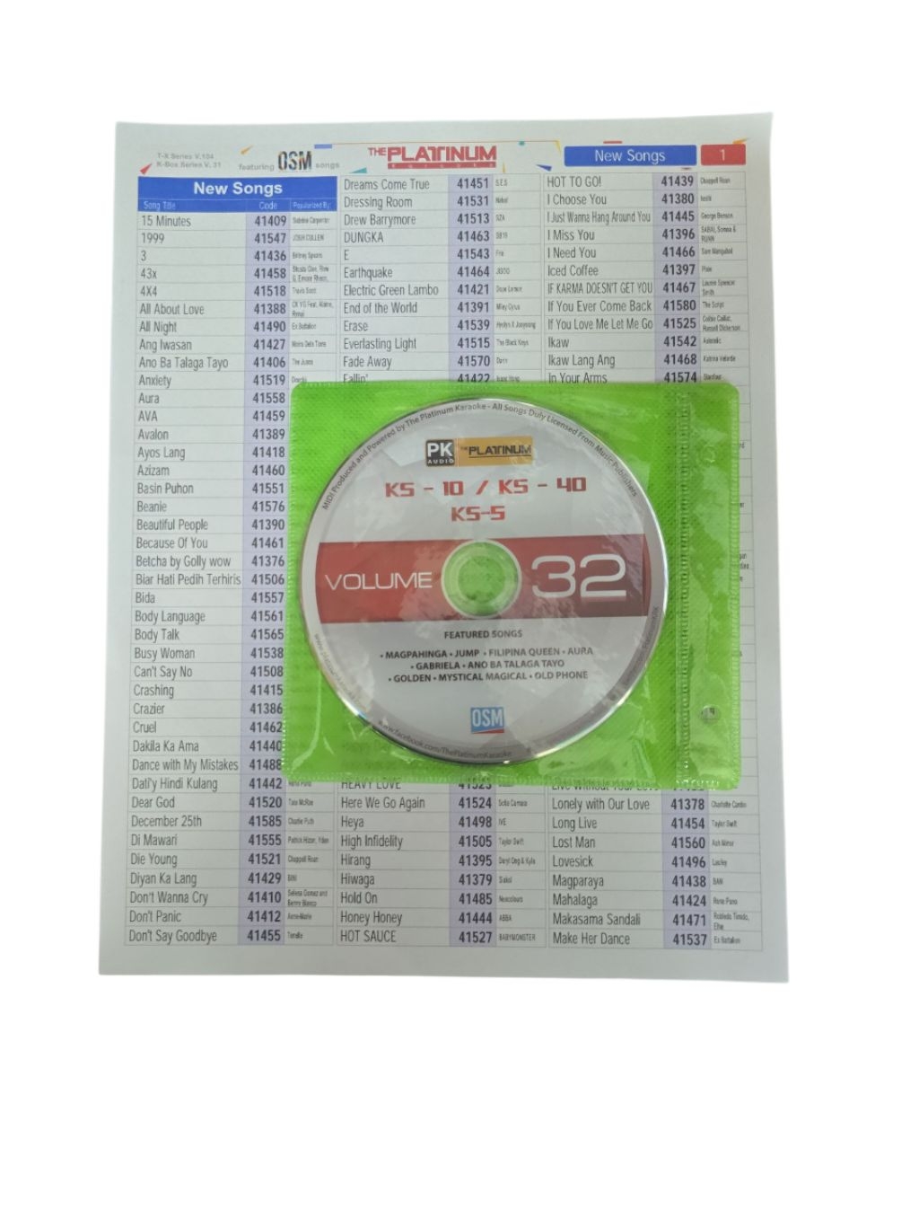 PLATINUM CD VOLUME 32 FOR PLATINUM KS-1/JUNIOR LITE/JUNIOR 2/KBOX 2 (CD ONLY) | Shopee Philippines