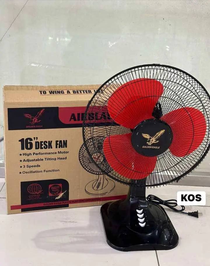 GOLDEN EAGLE 16" Electric Desk Fan High Performance Speed Plastic Fan ...