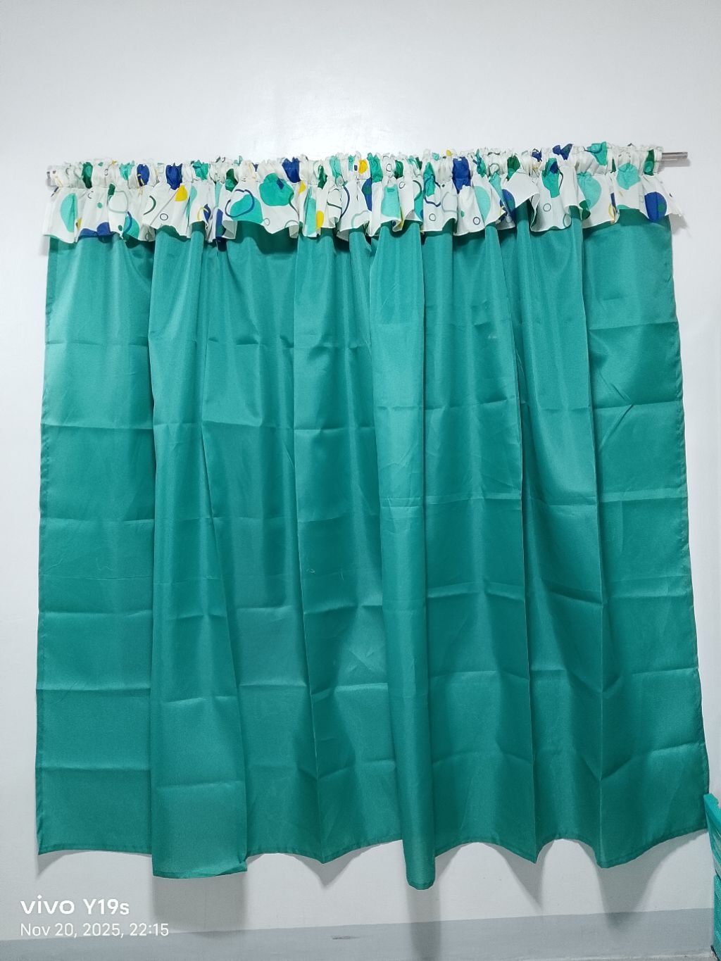 Teal Green color of the year 2026 bilog design matchy window/curtain ...