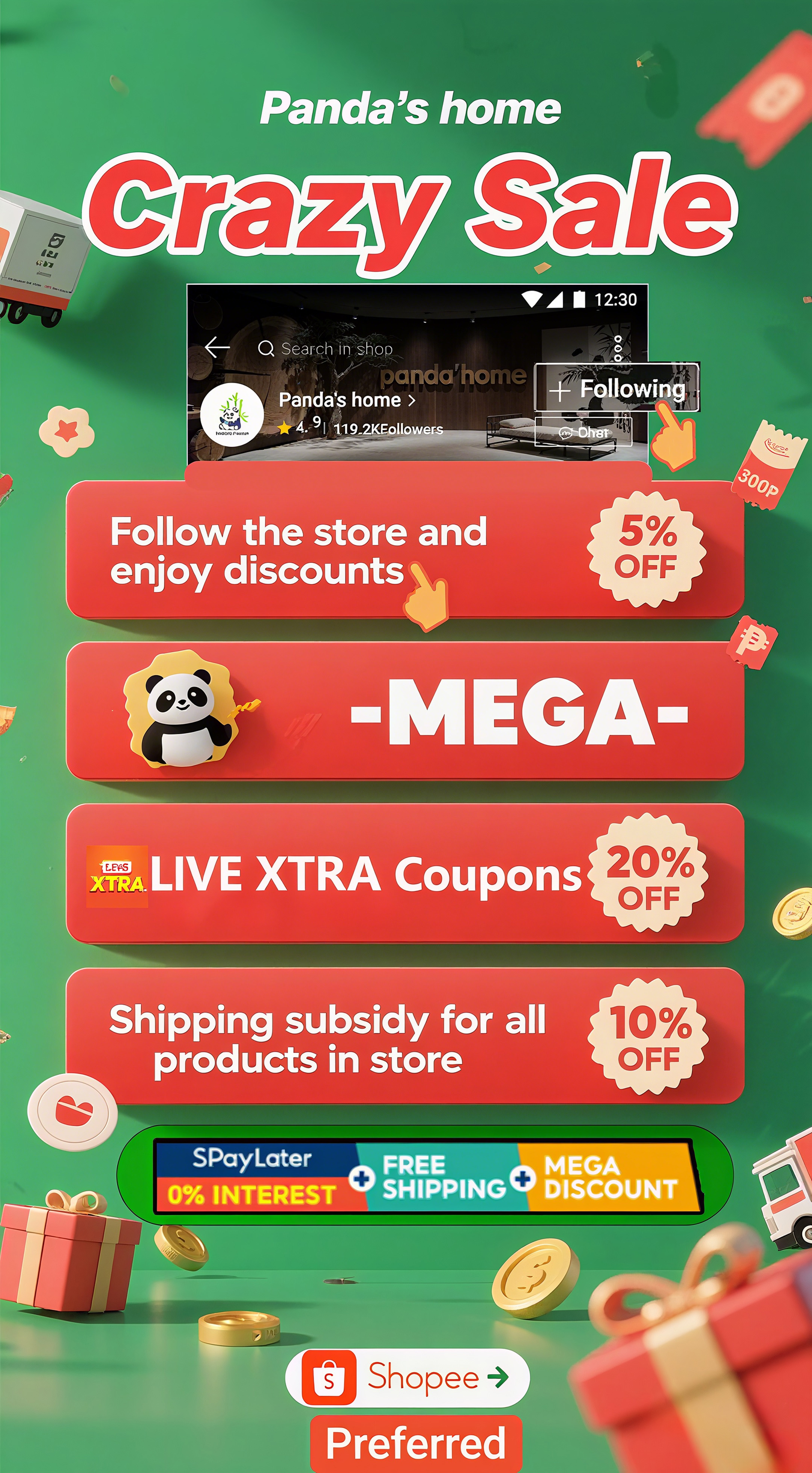 Panda's home Lazy Rocking Chair Adjustable Nordic Bedroom Balcony Nap ...