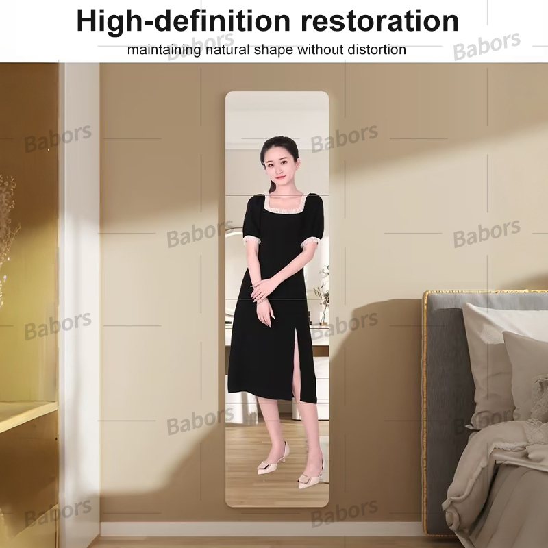Wall adhesive mirror sticker, full-body square glass mirror for ...
