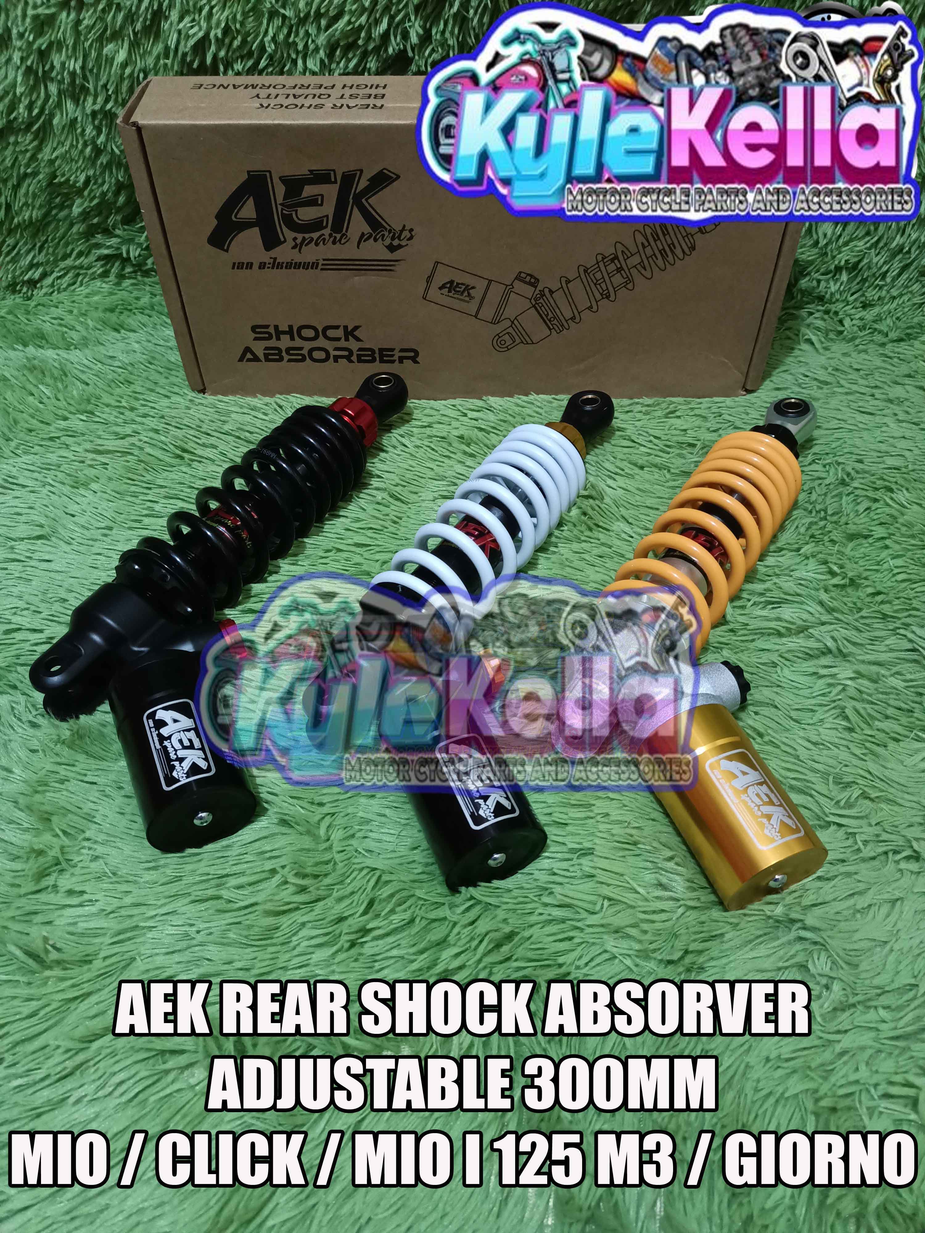 AEK REAR SHOCK WITH TANK ADJUSTABLE MIO / CLICK / MIO I 125 M3 / GIORNO ...