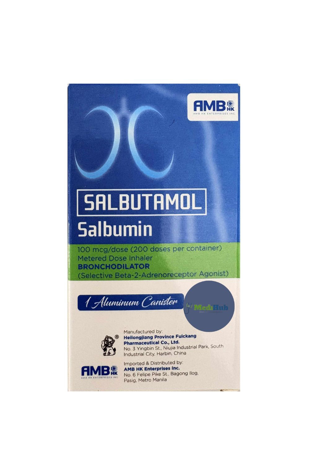 Salbutamol 100 McG/dose (200 doses per container) (SALBUMIN) | Shopee ...