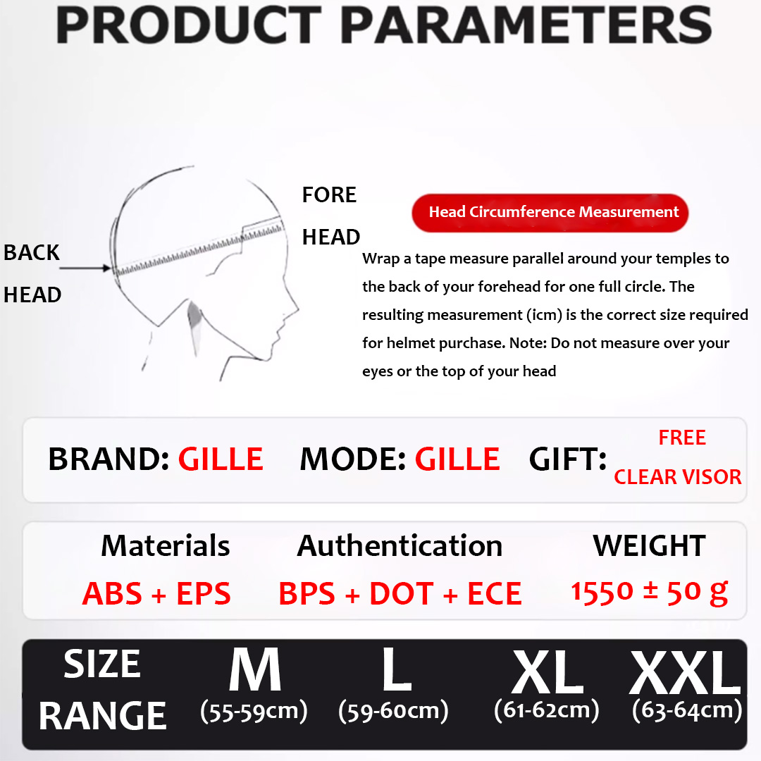 GILLE FF007 KERENA Helmet Two Tone Full Face Motorcycle Helmet For ...