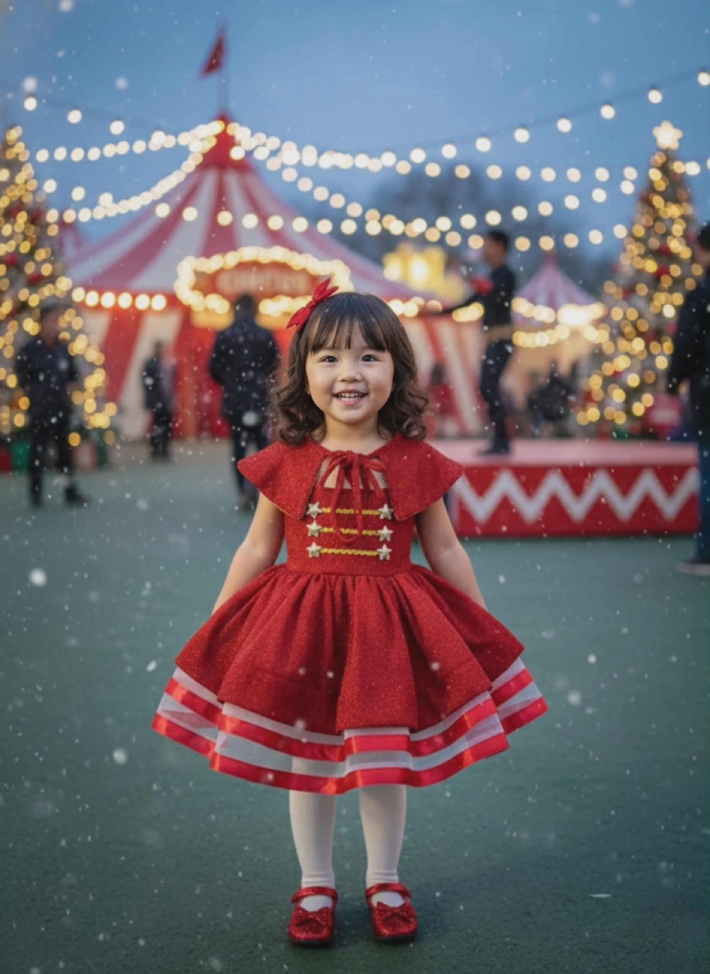 NUTCRACKER VERMILLION RED 2026 KIDS BALLOON DRESS CHRISTMAS 2025 ...