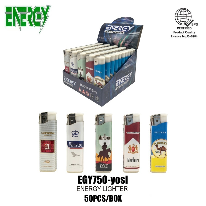 ENERGY Disposable Windproof Lighter Refillable lighter 50pcs/1box #005 ...