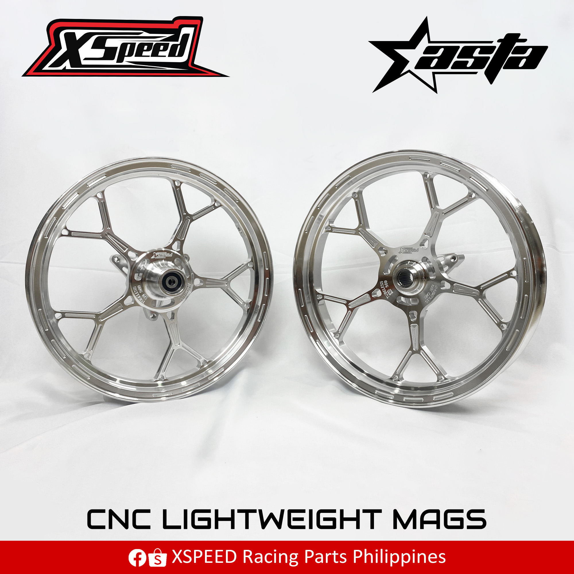 XSpeed CNC Mags ( SILVER ) - Asta | Shopee Philippines