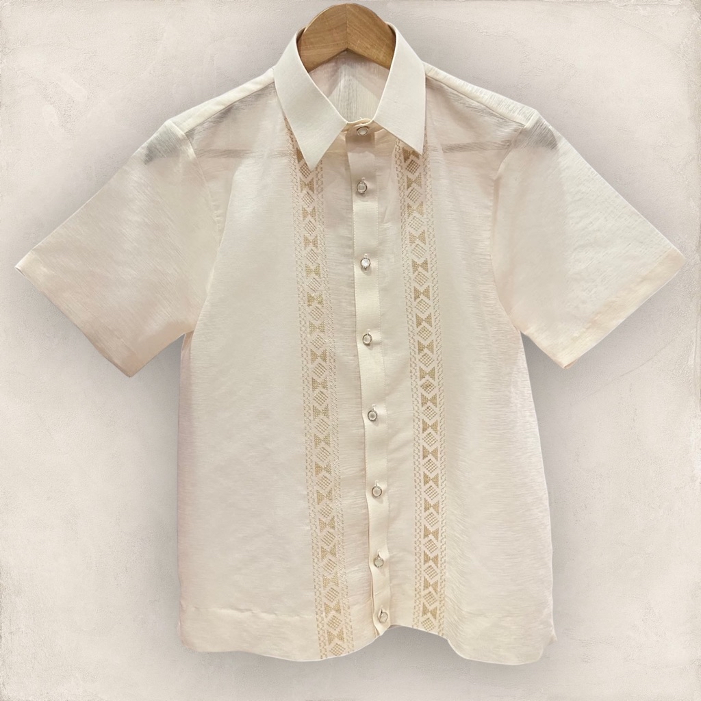 Polo Jacket Barong with Minimalist Embroidery - Time | Jusilyn (no ...