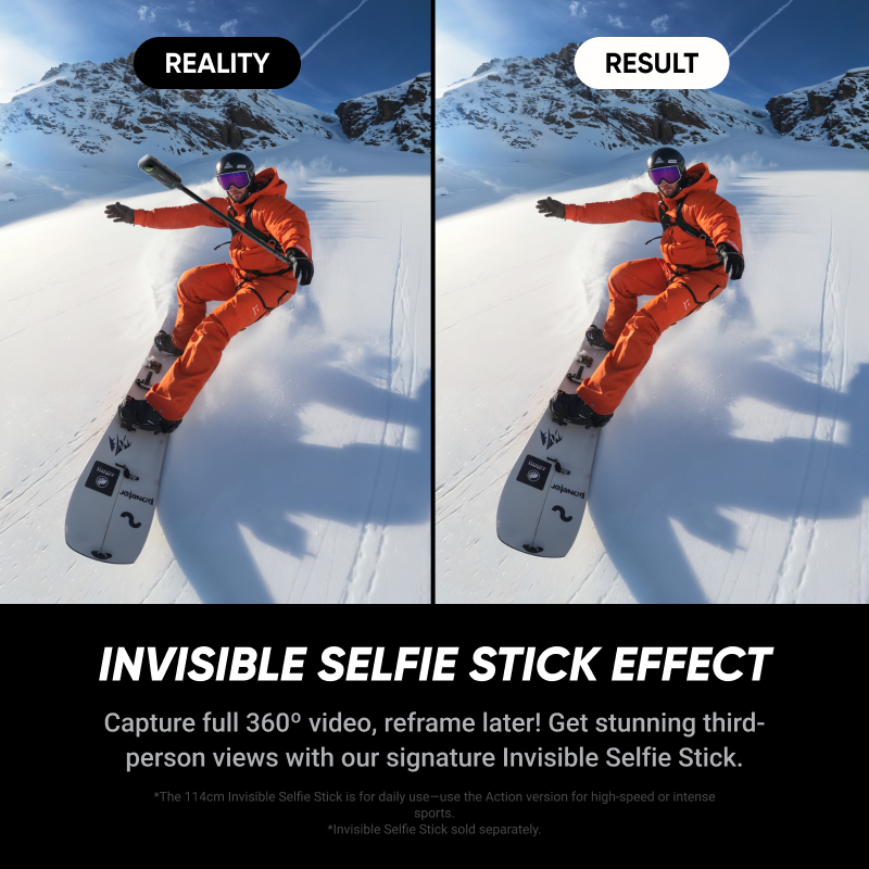 Insta360 X5 - Waterproof 8K 360° Camera, Leading Low Light, Invisible ...