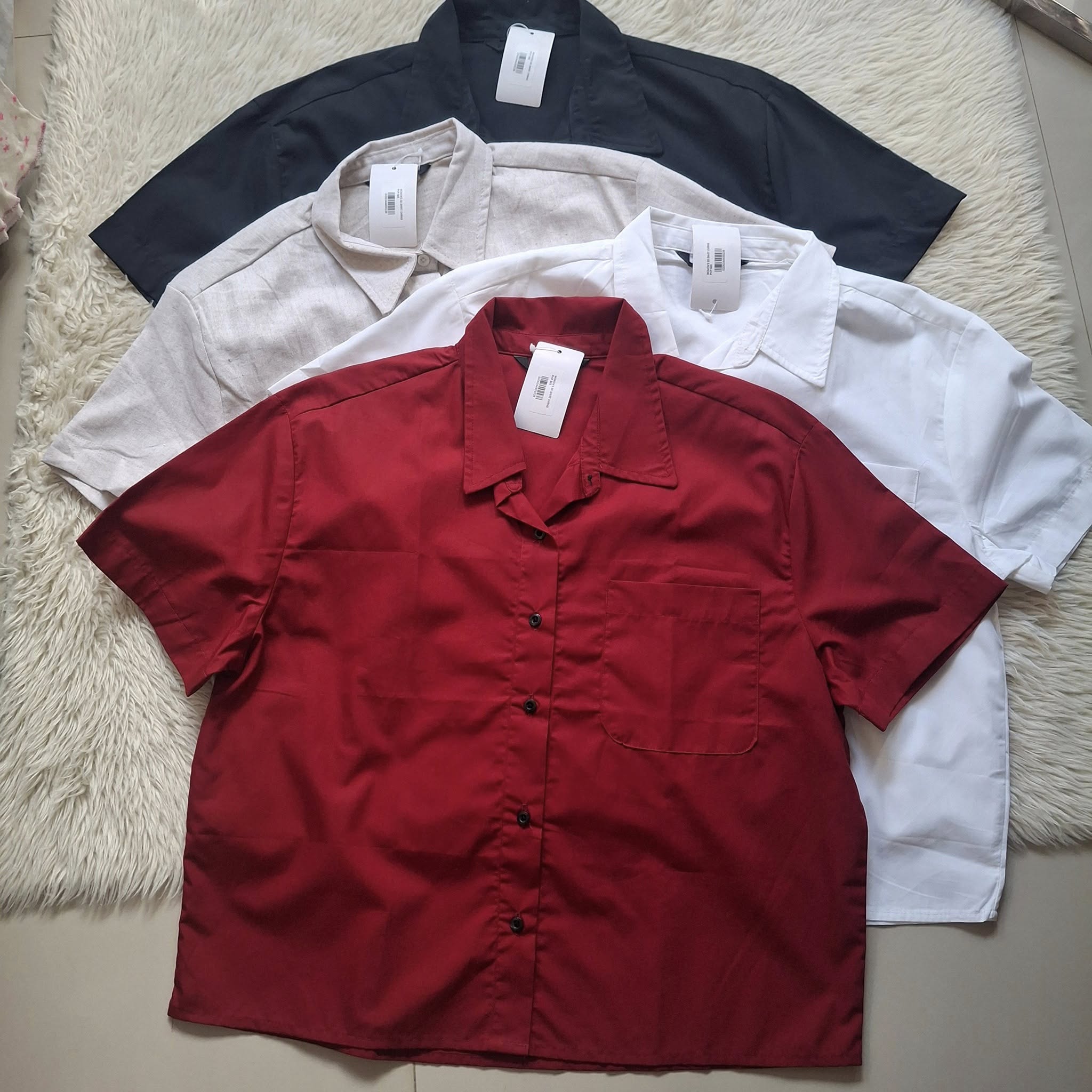 WOMEN'S BOXY FIT BUTTON UP SHIRT | Shopee Philippines