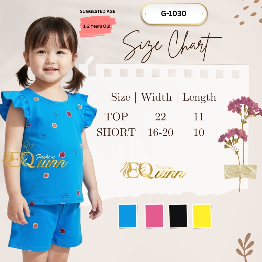 EQuinnFashion | G-1030 (For 1-2 y/o) Terno Coords Set Ootd Outfit for ...