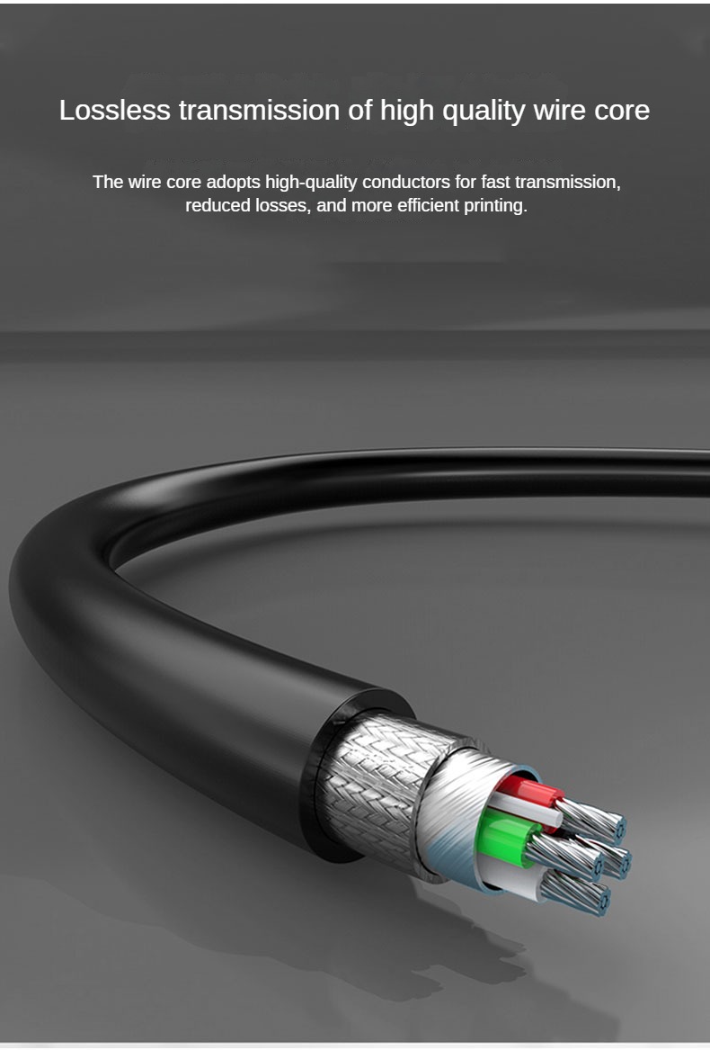 JH-LINK USB 2.0 Printer Cable Male to Male for HP Canon Epson Printers ...