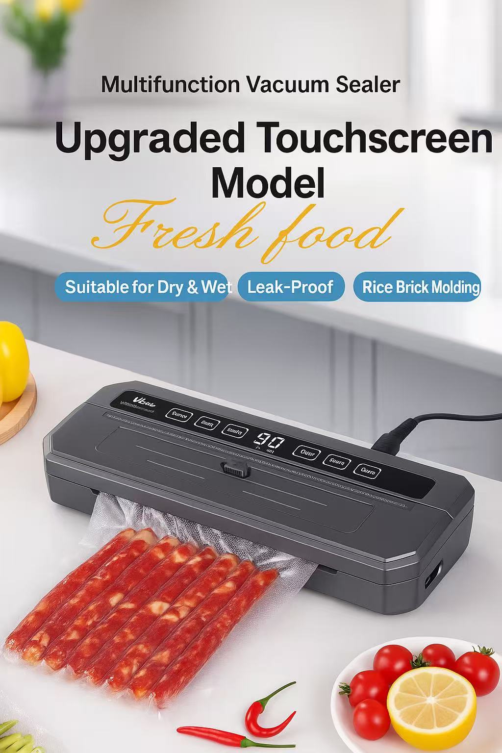 Vacuum sealer machine Food sealing machine automatic vacuum sealing ...