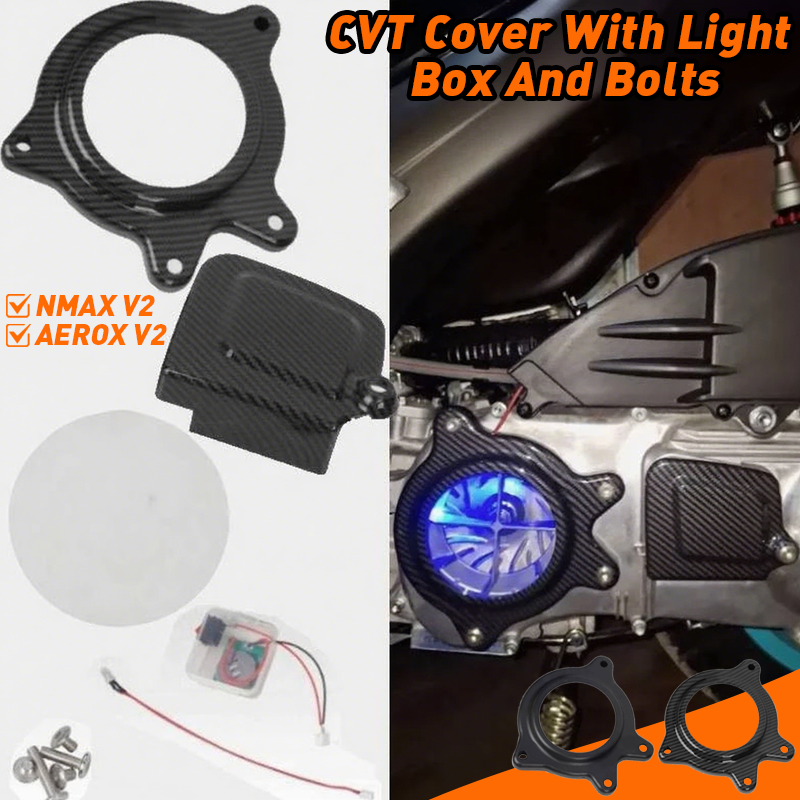 Motorcycle CVT Cover Nmax Aerox v2 6D Transparent Acrylic With Light ...