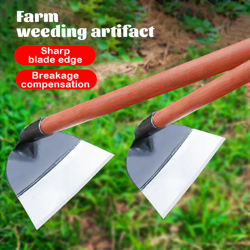 Hoe with Hollowed Steel Blade for Effortless Weeding and Soil Loosening ...