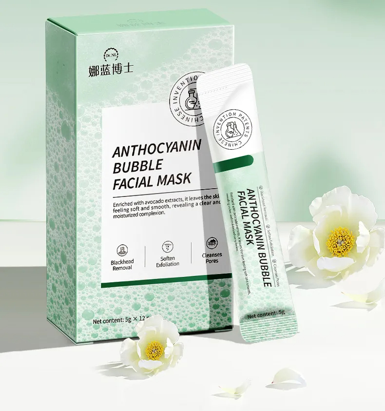 Anthocyanin Bubble Mask blackheads removal oil control facial Clean ...