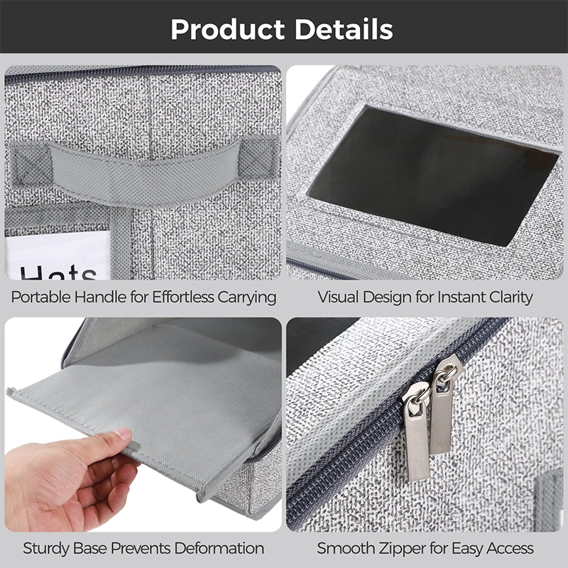 Foldable Dustproof Baseball Cap Storage Box Large Capacity Transparent ...