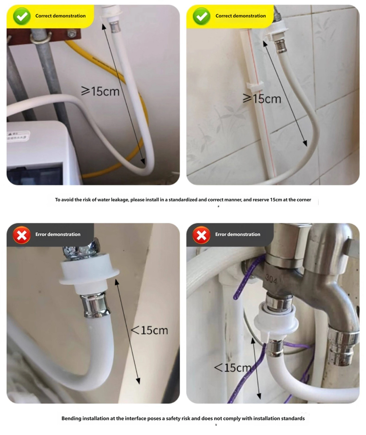 Universal extension hose for fully automatic washing machine water ...