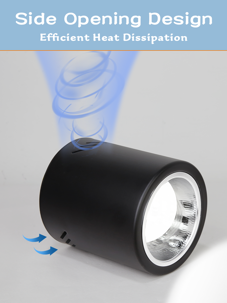 Surface Mounted Downlight Tricolor Pin Light Replaceable Bulb Spot ...