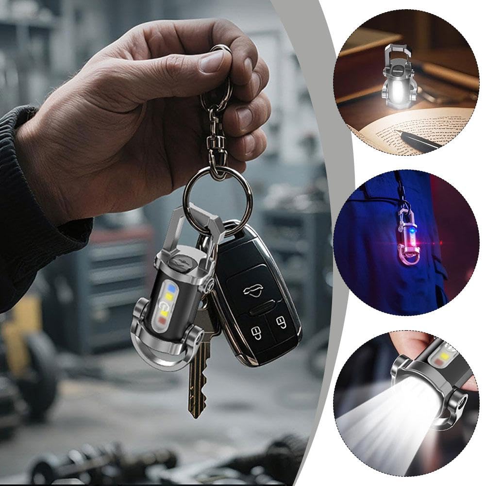 Portable Rechargeable Bright Keychain Flashlight, Mini Keychain ...