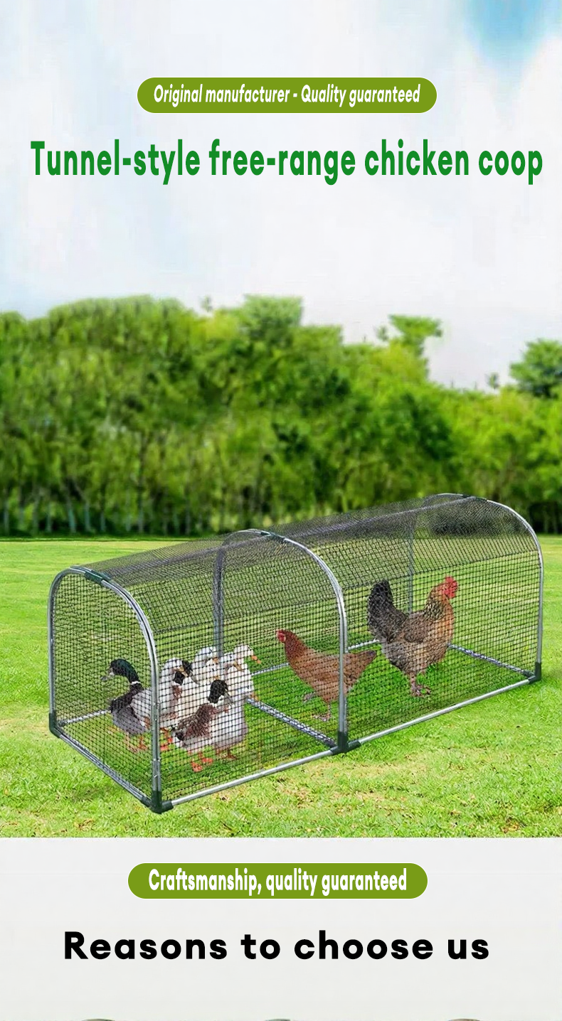 Free Range Chicken Coop Tunnel Outdoor Garden Vegetable Plot Chicken ...