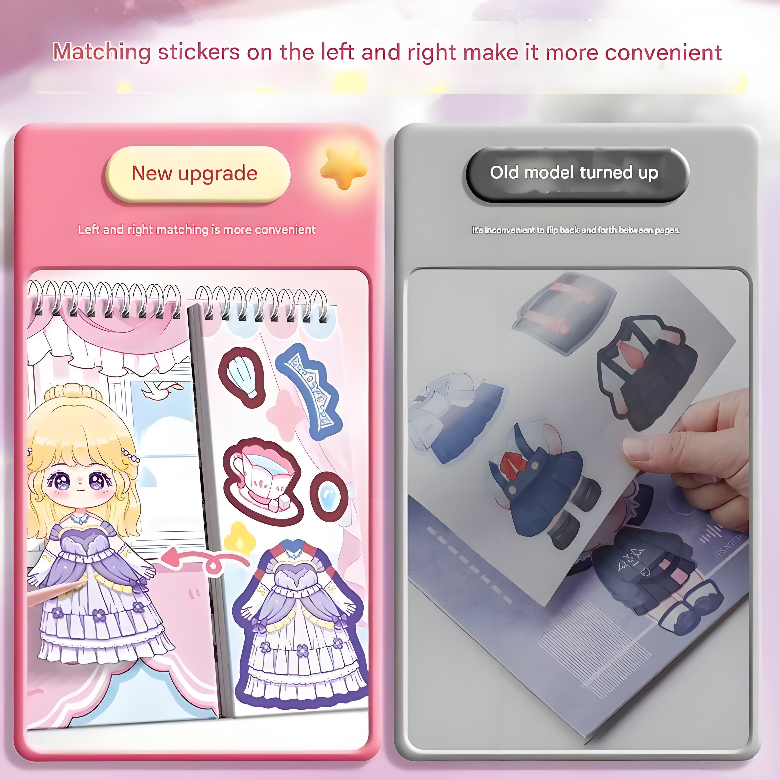 Makeup and dress-up stickers, cartoon children's stickers, self ...