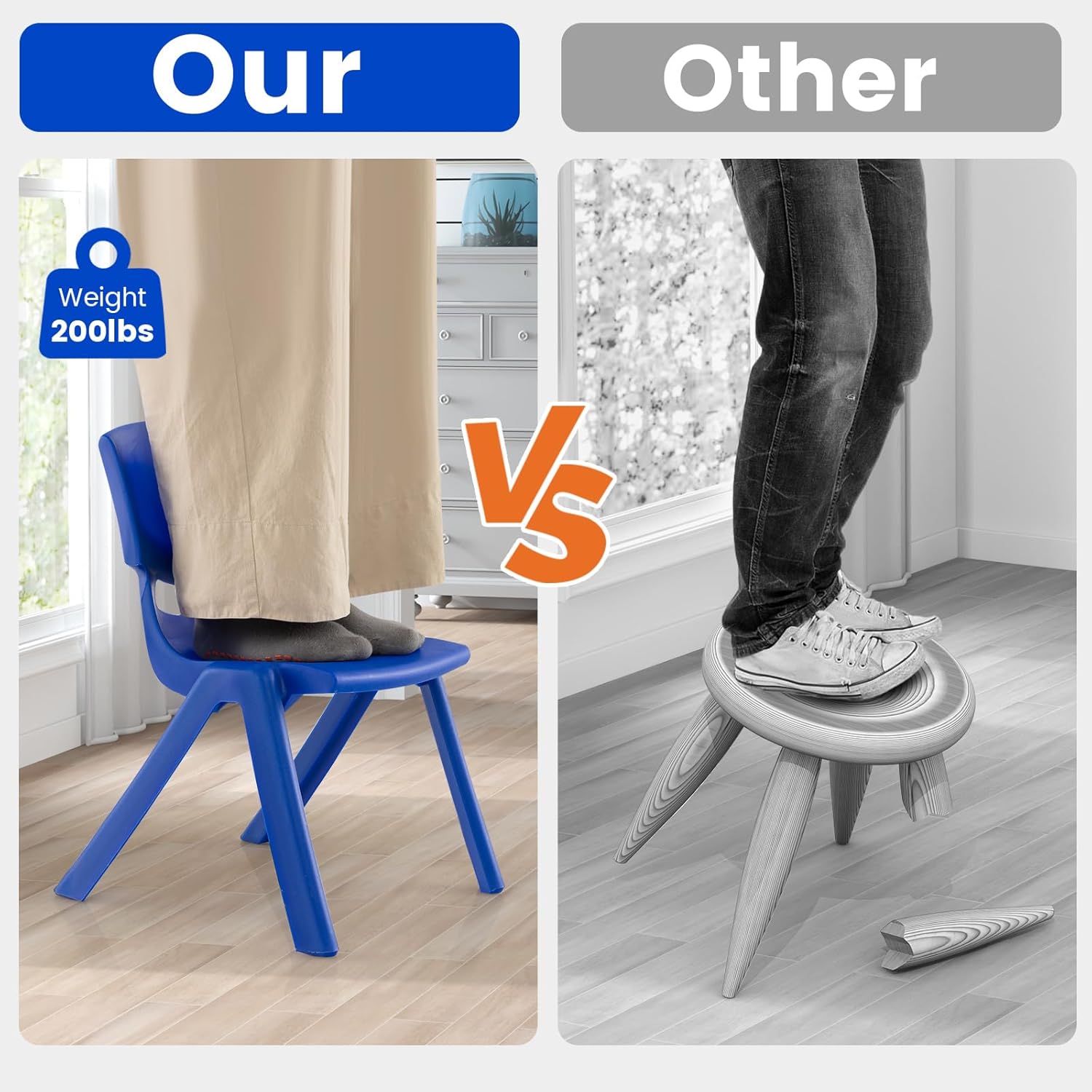Kiddie Chair Non Slip Backrest Chair For Children Baby Seat Plastic ...