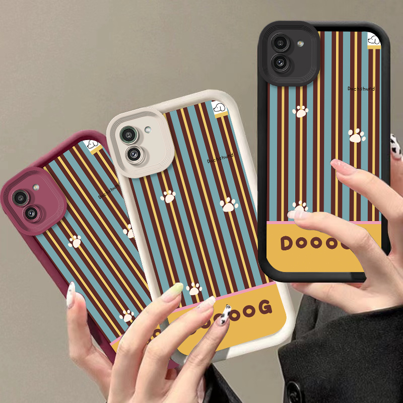 For Samsung Galaxy A03/Samsung A03 4G,Cat paw stripe pattern, Anti drop ...