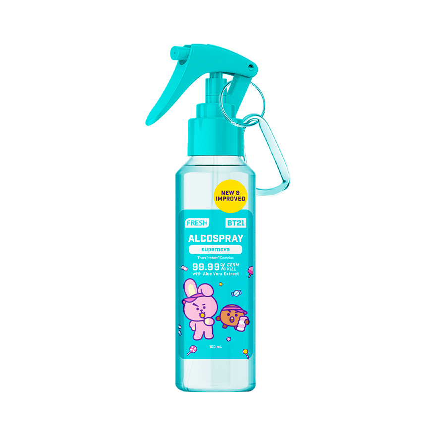 Fresh with BT21 99.9% Ethyl Alcohol Solution Alcospray Supernova 100mL ...