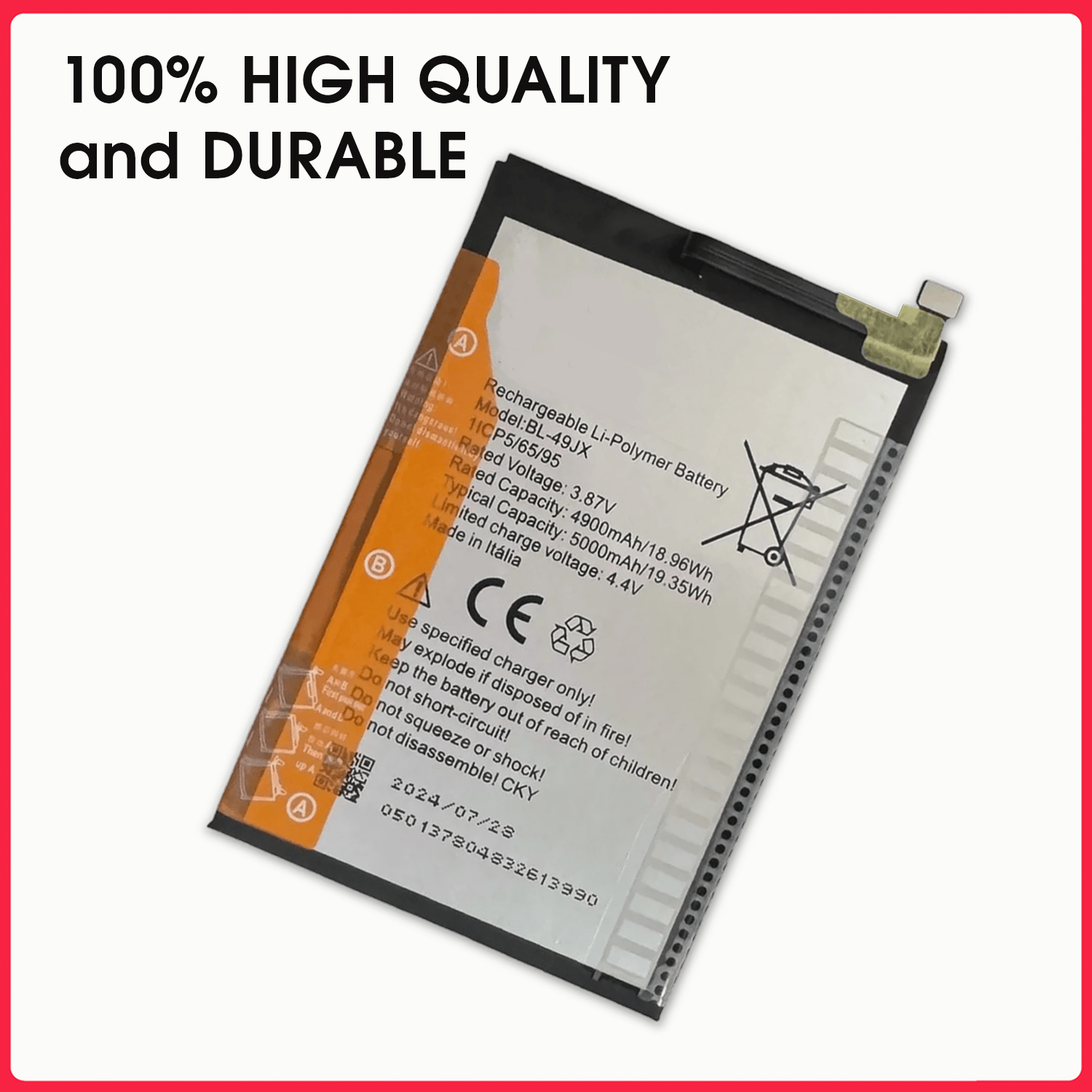 BL-49JX 5000mah High quality Battery for Infinix Zero 5g(X6815, X6815B ...