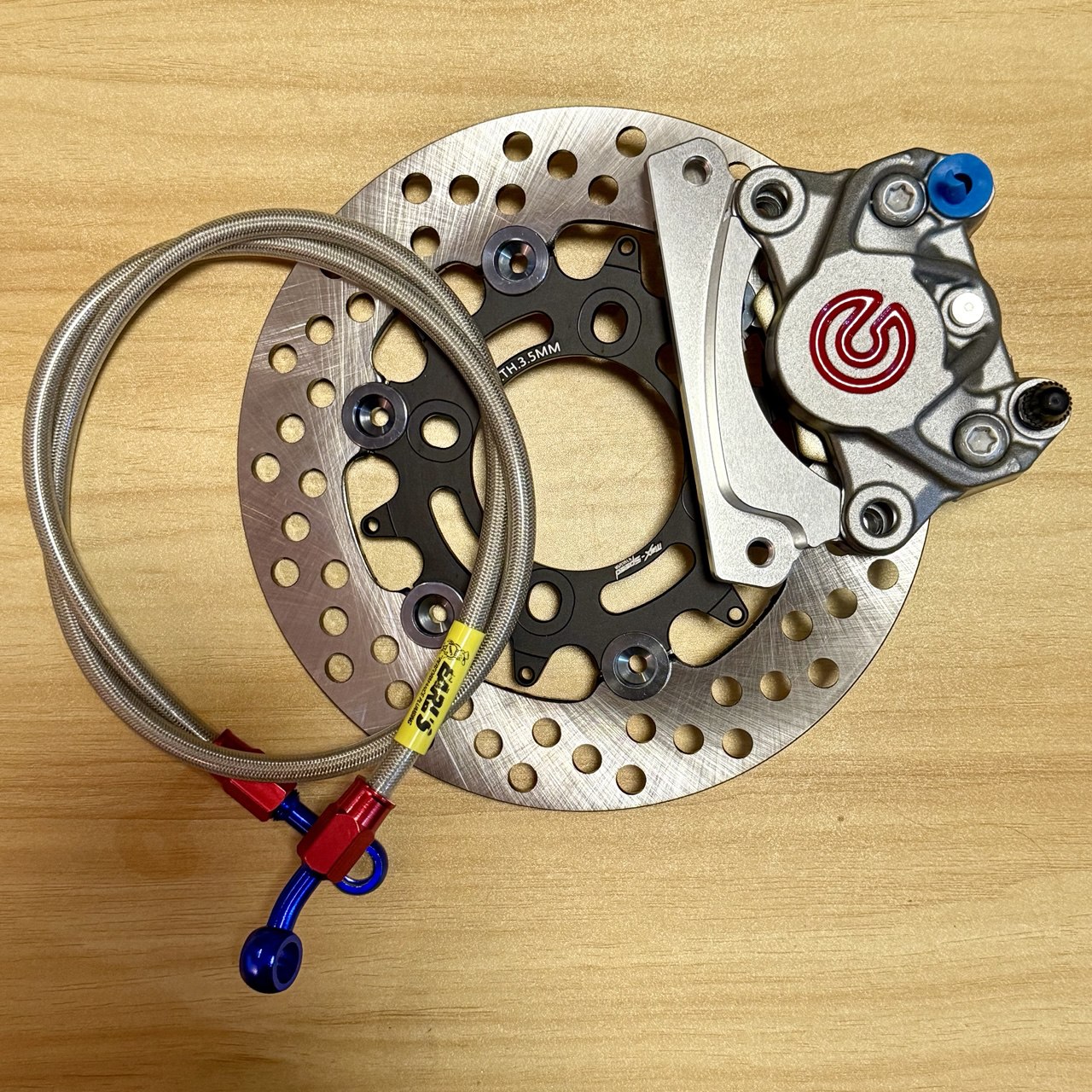 HONDA BEAT/CLICK 2POT CALIPER+EARLS HOSE+220MM BRACKET+4HOLES FLOATING ...