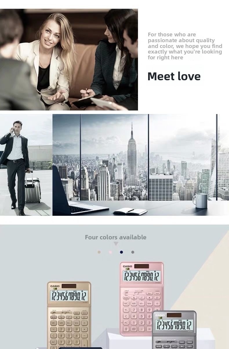 Casio JW-200SC Desktop Calculator with Dual Power and Adjustable ...