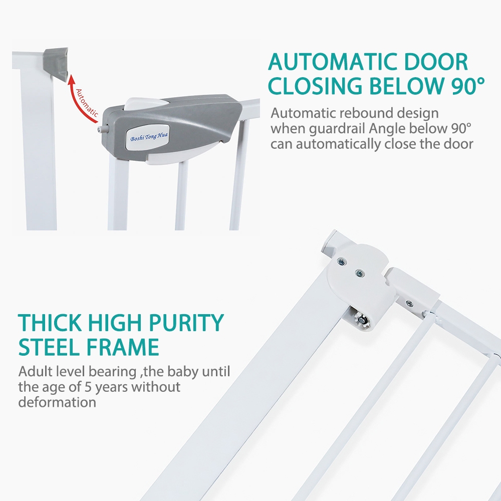 Adjustable Baby Safety Door Fence Barrier for Pets Kids Durable No ...
