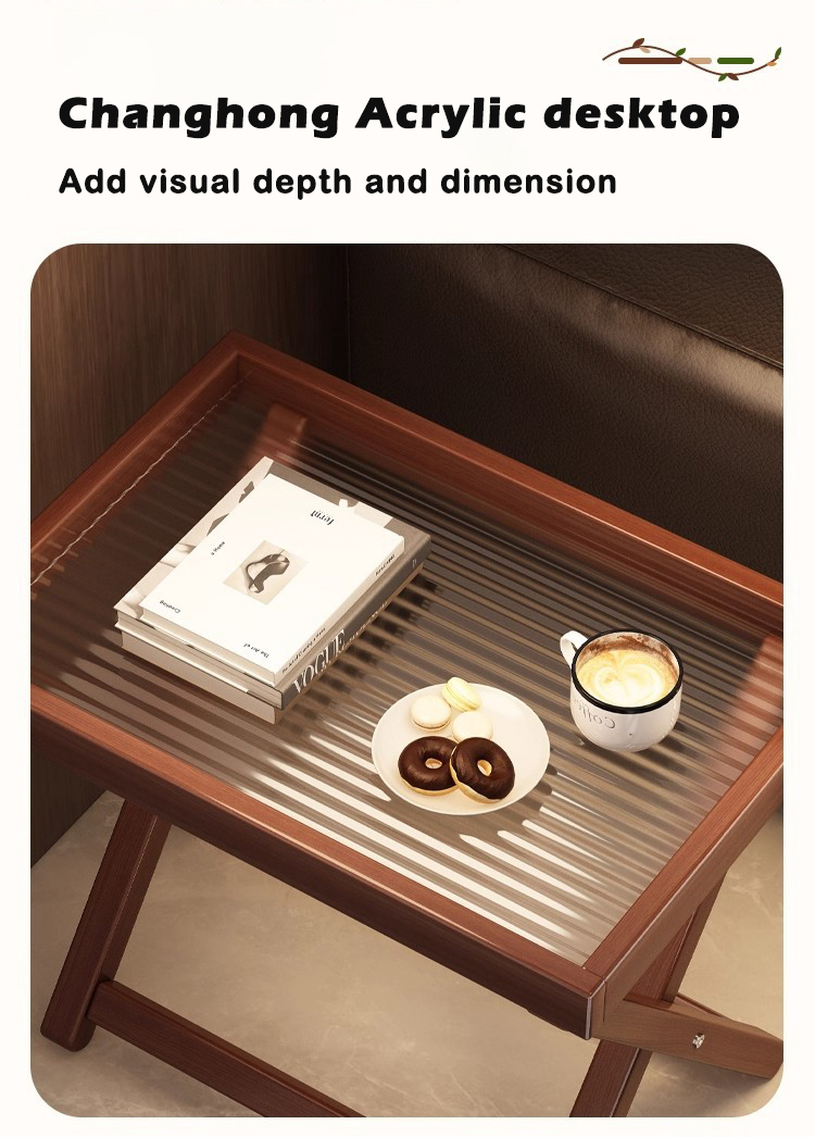Sanxun X-type Bamboo Side Table Living Room Mini Coffee Table Simple ...