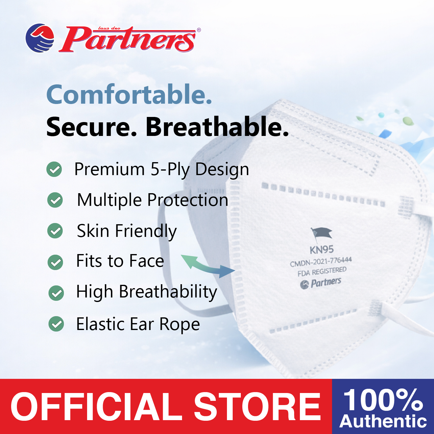 Partners KN95 Disposable Face Mask - 10 pieces | Shopee Philippines