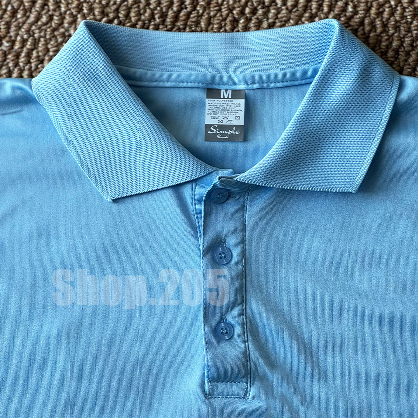 Active dry plain polo shirt popular color Light Blue unisex high ...