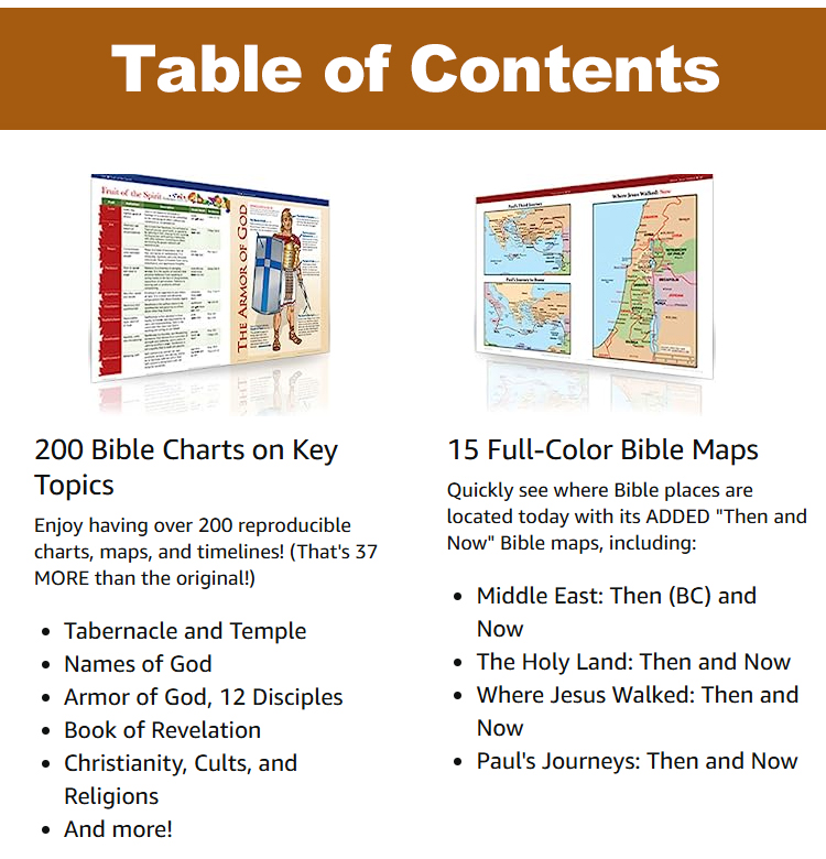 Bible Charts Maps Timelines Visual Guide Book Biblical History Study ...